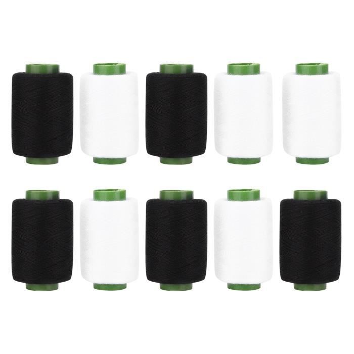 Fil à broder Fil à Coudre Fils Fils Ensemble Polyester Ménage Blanc 10 ...