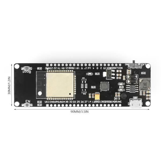 Carte de développement - Wemos - ESP32 - Compatible 18650 - Wi-Fi et Bluetooth - Compacte et ...