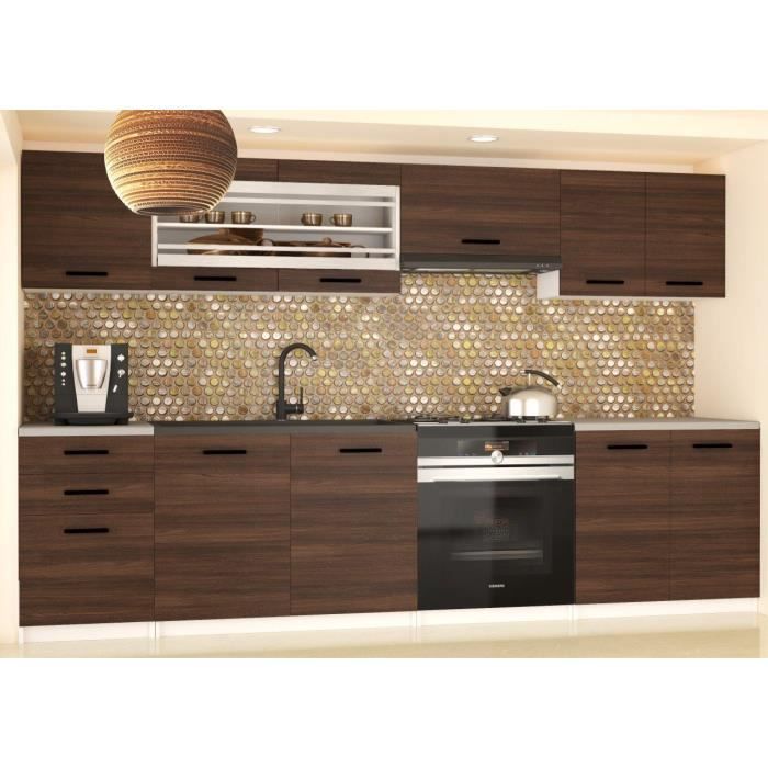 TAHLIA - Cuisine complète L240 cm - Cuisine droite 7 pcs - Plan de ...