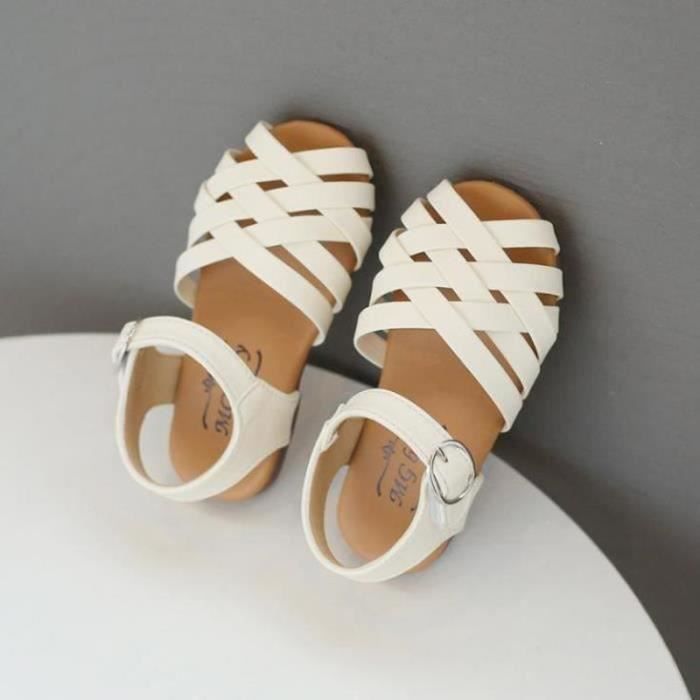SANDALE - NU-PIEDS KJEHOME sandales pour filles semelle souple tissée ...