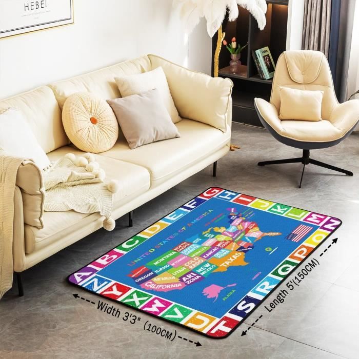 Map Modèle Tapis D'Extérieur Carte Des États Unis Antidérapant Tapis ...