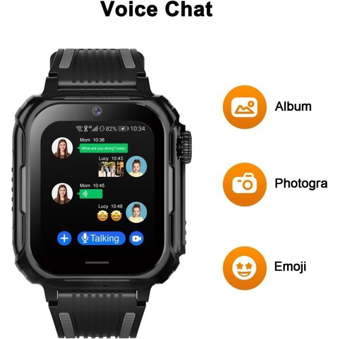 Montre Connectée Enfant Gps 4G Montre Telephone Étanche Avec Wifi Appel ...
