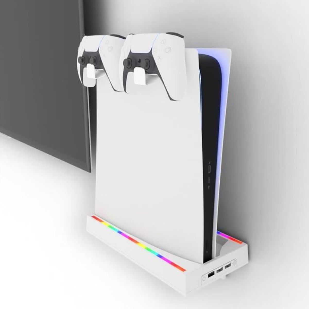 Support Mural pour PS5 Console avec Lumière RGB Multimode, Support ...