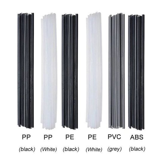 BAGUETTE TIG,20pcs-PVC-Grey--Tiges de soudage en plastique, 10 50 pièces-paquet, ABS PP PVC PE ...