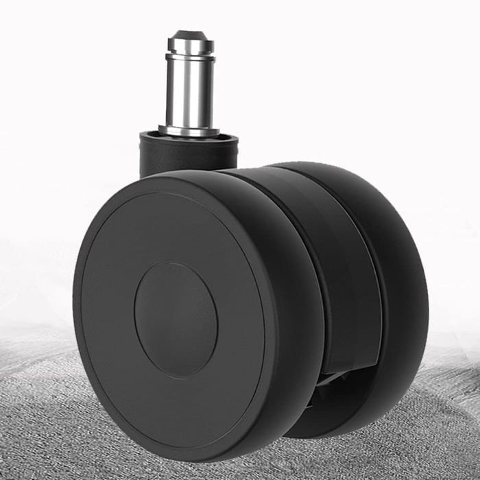 Lot de 5 roulettes de chaise de bureau - 11 mm - Pour sols durs - Pour ...