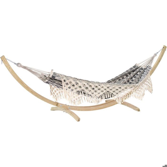 Set hamac et support de jardin - AMAZONAS - 1 personne - Paille/Osier ...