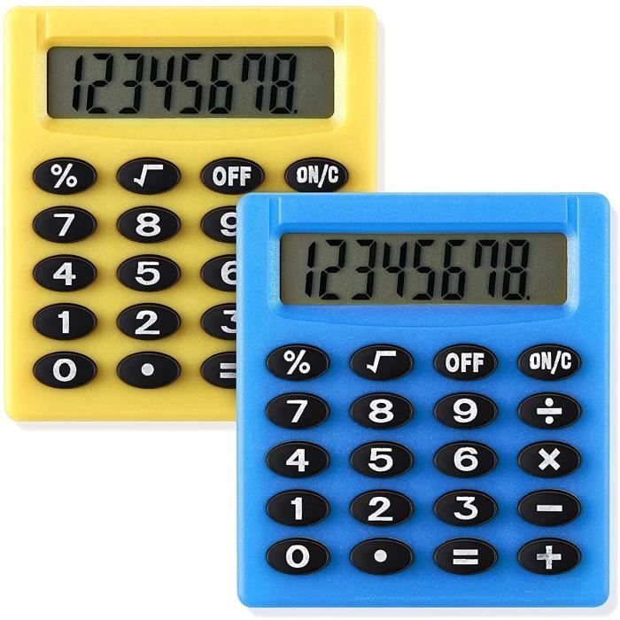 Mini Calculatrice Base Enfants, Calculatrice Pile Bouton à 8 Chiffres ...