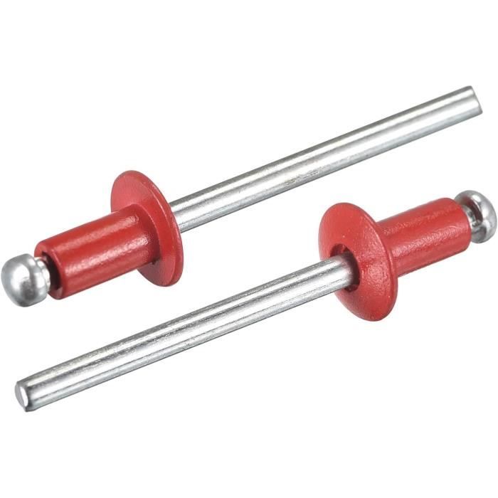 Lot De 25 Rivets Aveugles En Aluminium, 4 Mm X 6 Mm, Tête Ronde Plate ...