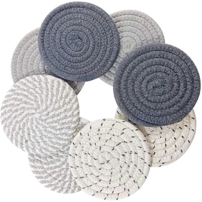 Lotda 8 Sous-Verres Avec Support, Sous-Verres Absorbants 4 Couleurs ...