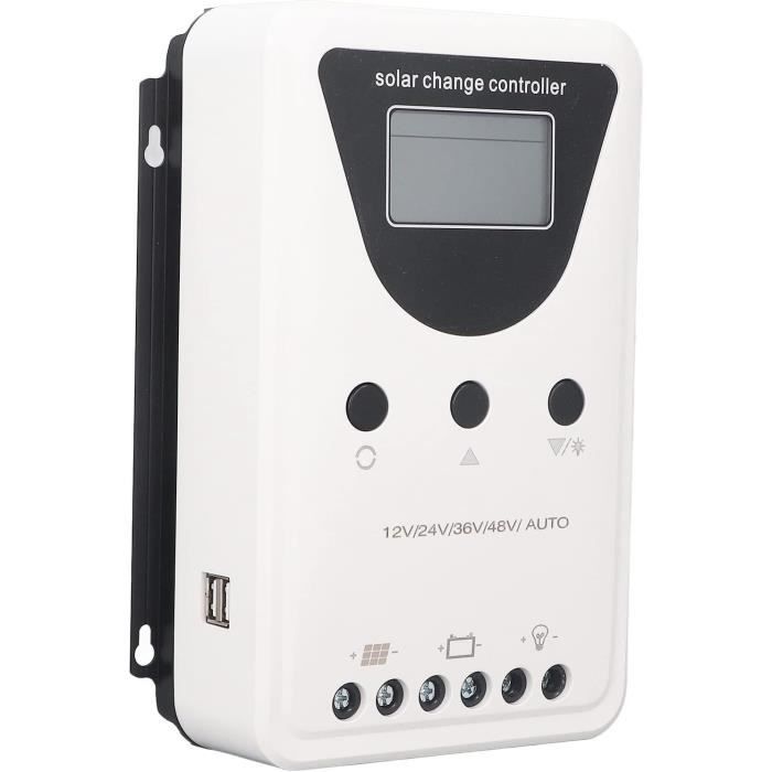 Contrôleur de Charge Solaire Panneau Solaire PWM Régulateur de Charge de Batterie Contrôleur D ...