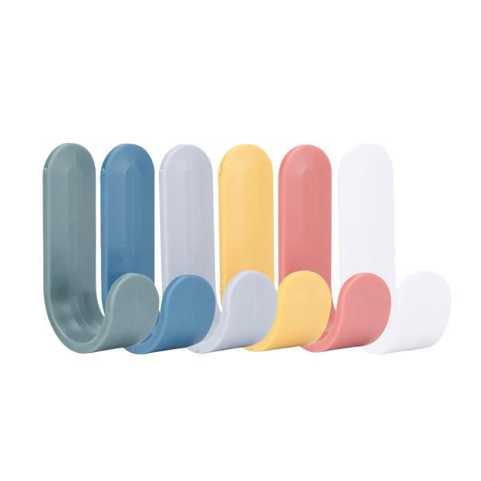 Crochets collants muraux auto-adhésifs fixés porte-cintre de vêtements ...