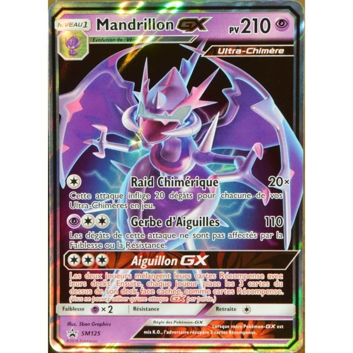 Carte Pokémon SM125 Mandrillon GX 210 PV Promo NEUF FR - Cdiscount Jeux ...