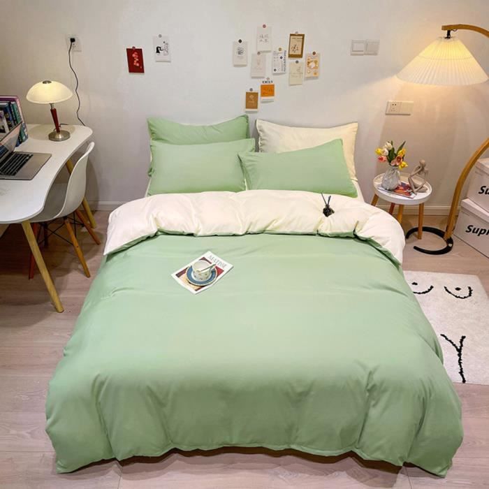 Couvre lit, simple, couleur unie, quatre de épaissi en 150x200 coton ...