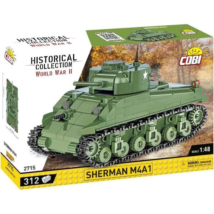 Véhicule miniature - COBI - Sherman M4A1 - 1:48 - 312 pièces ...