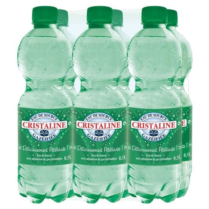 LOT DE 3 - CRISTALINE : Eau de source gazeuse 6 x 50 cl - Cdiscount Au ...