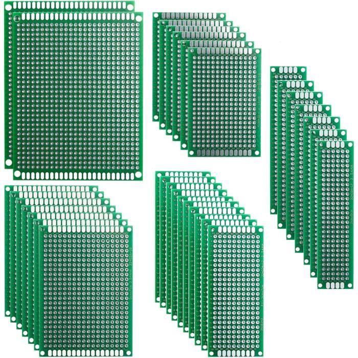 32 Cartes PCB Prototype, Carte de Circuit Imprimé à Double Faces pour ...