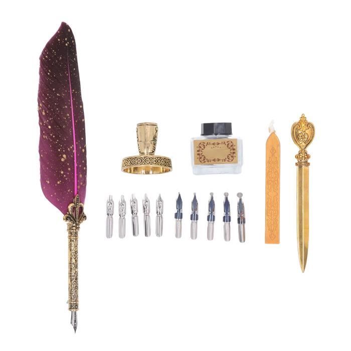 Fdit Ensemble de stylo plume Stylo de calligraphie style européen rétro ...