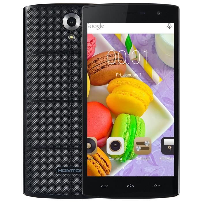 Smartphone HOMTOM HT7 Android5.1 3G 5.5″1GB RAM 8GB ROM Noir ...