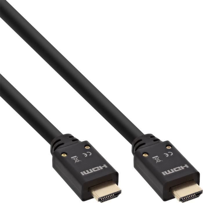 Câble HDMI INLINE - 25m - Triple blindage - Noir - Cdiscount TV Son Photo