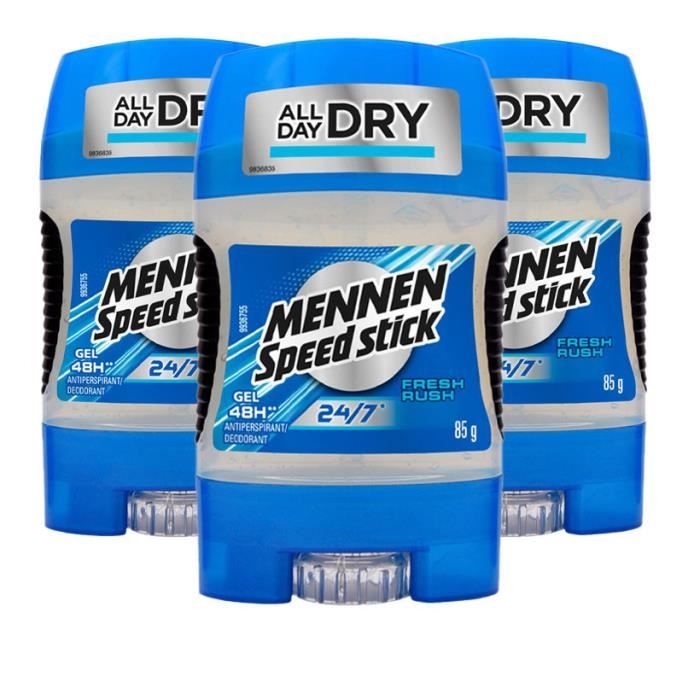 Déodorant MENNEN FRESH RUSH - Homme - Sec Rafraîchissant - 3 x 85g ...
