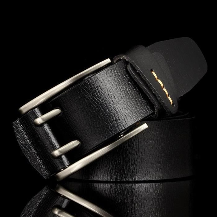 Ceinture en cuir véritable pour hommes 4 CM de largeur Style ...