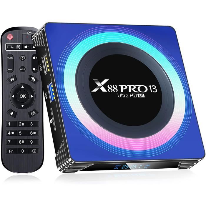 Android TV Box - PRUMYA - X88PRO 13 - 4 Go RAM - 64 Go ROM - 8K Wi-Fi 6 ...