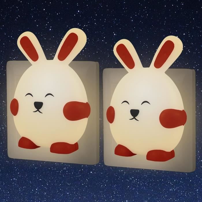 Veilleuse Bébé Prise Électrique Lot De 2 Lampe Nuit Lapin Bebe ...