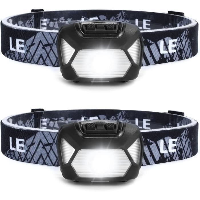LE Lampe Frontale, 1300lux LED XPG Ultra Puissante, C500 Lampe Frontale ...