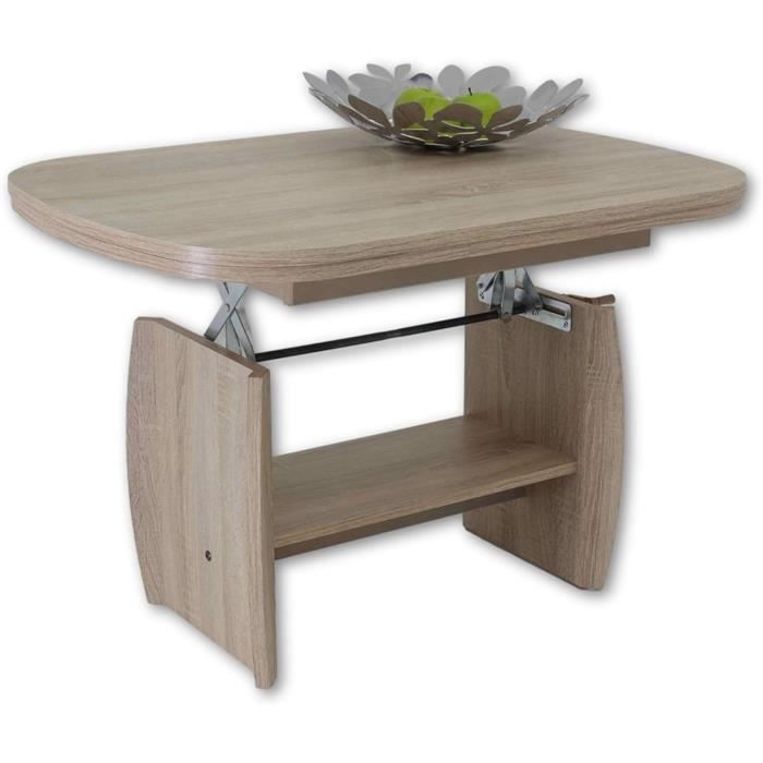 Kirk Mini Table Basse Réglable Et Extensible En Chêne Sonoma Avec ...
