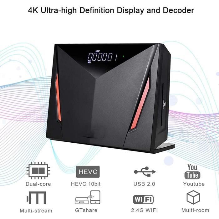 SCOCCA DVB S2-S2X-T2-câble ATSC-C An oid TV Box 4k décodeur numérique ...