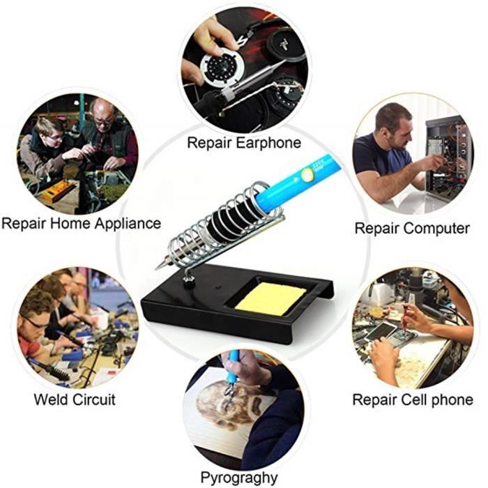 Fer à souder Kit complet Irons soudure électronique Outil 60W Température réglable module 389 ...