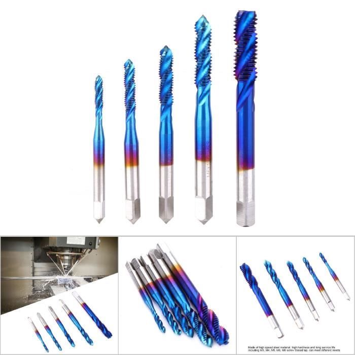 Hililand Taraud hélicoïdal à filetage Foret de taraudage en acier à ...