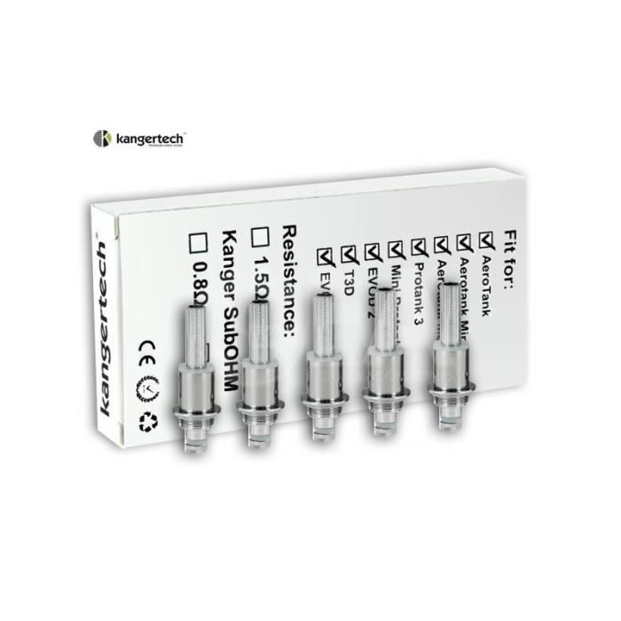 Résistance Dual Coil Aerotank Kangertech 1,5ohm - Cdiscount Au quotidien