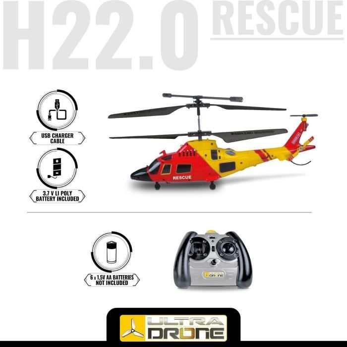 Mondo Motors - Hélicoptère H22.0 - Rescue Ultradrone Télécommandé à ...