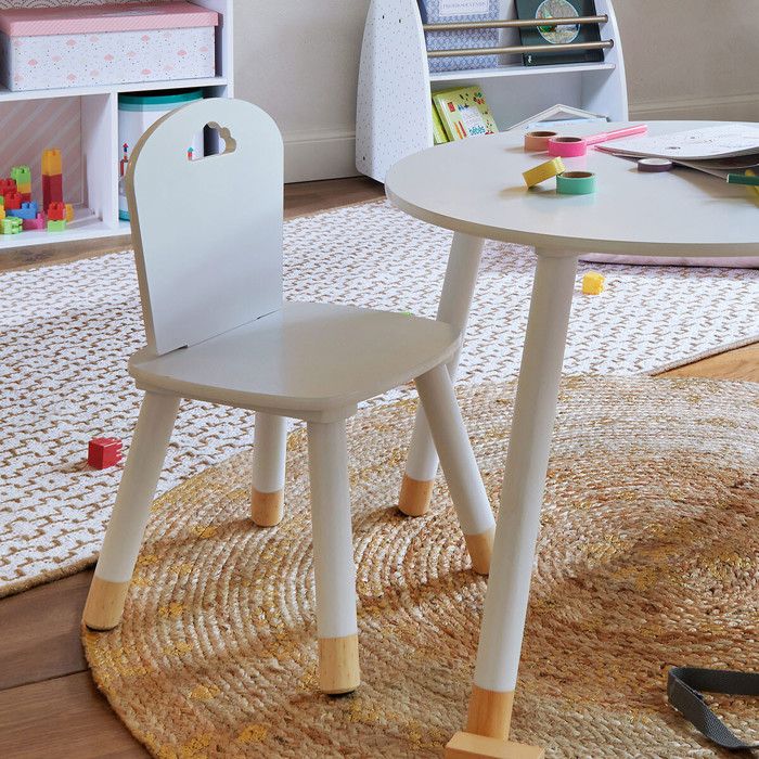 Chaise enfant "Douceur" blanc - Atmosphera Créateur d'intérieur ...