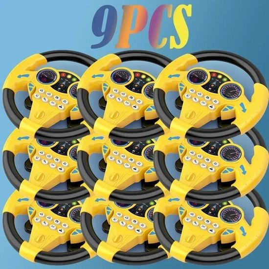 Simulation de volant rotatif multifonctionnel pour enfants,voiture de conduite,co-pilote,jouet ...