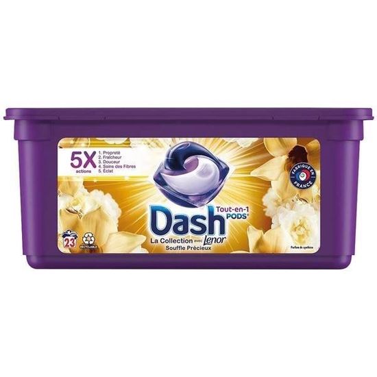 DASH Lessive pods souffle précieux x23 - Cdiscount Electroménager