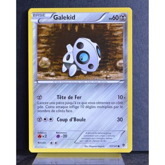 Carte Pokémon 57-101 Galekid 60 PV BW Explosion Plasma NEUF FR ...