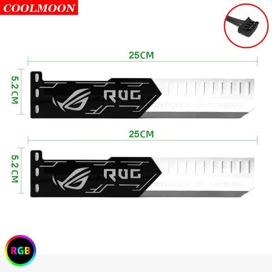 Ventilation,Coolmoon-Support GPU VGA pour châssis d'ordinateur,petite ...