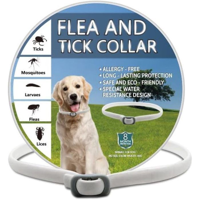 Collier anti-puces naturel pour chiens rpulsif contre les acariens ...
