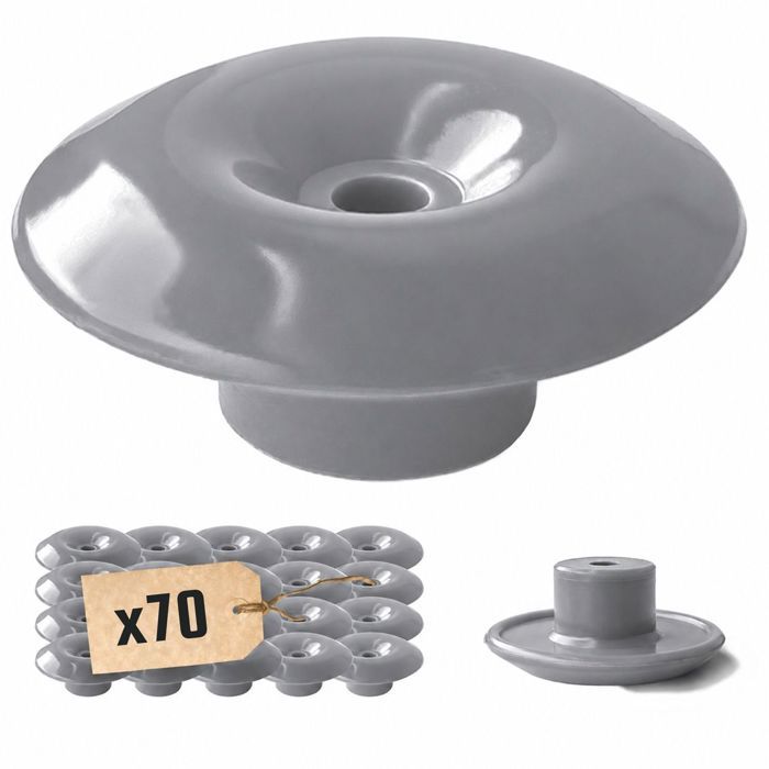 TECPLAST Lot de 70 Crochets champignons pour bâche - Gris - CC70 ...