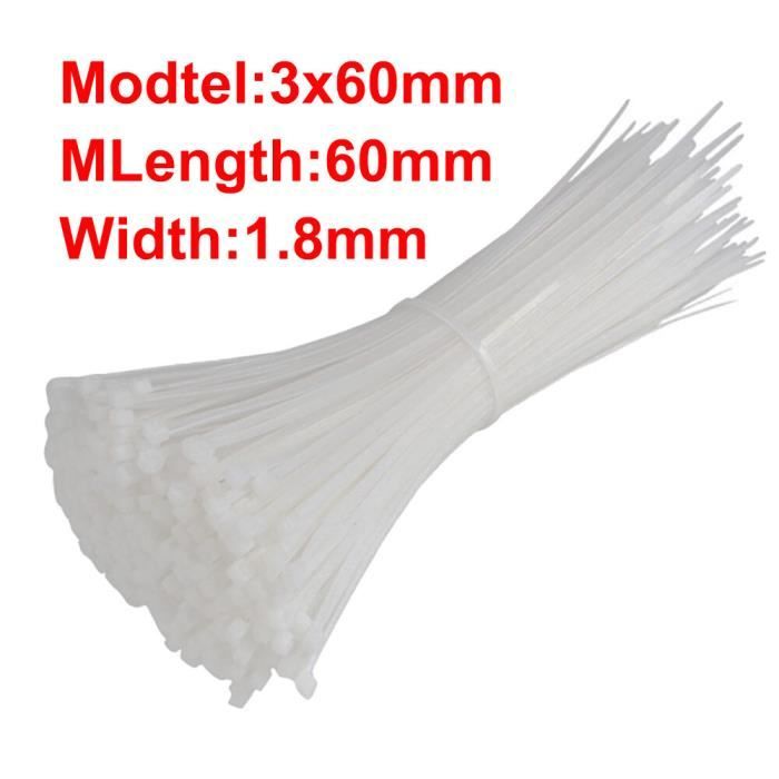 Attache-câble - A-100PCS - Nylon - 100 pièces - Blanc - Autobloquant - Cdiscount Jardin