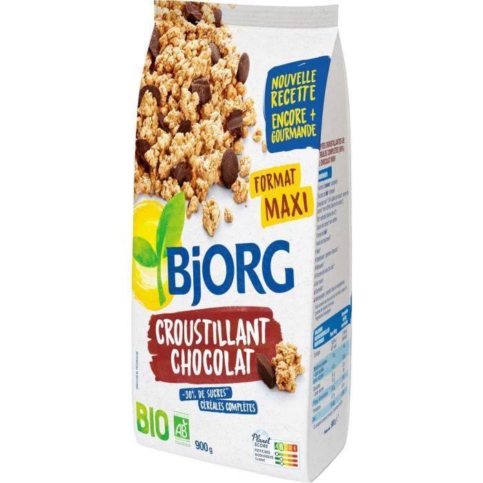 LOT DE 3 - BJORG - Céréales Croustillant Chocolat Bio - Mueslis et ...