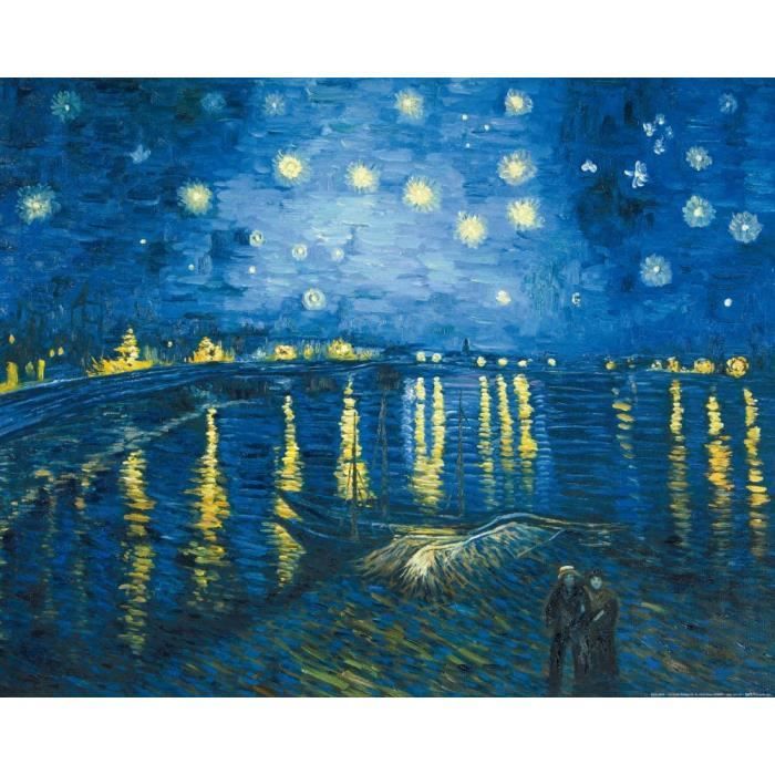 Vincent Van Gogh Poster La Nuit étoilée sur Le Rhône1888 Affiche ...