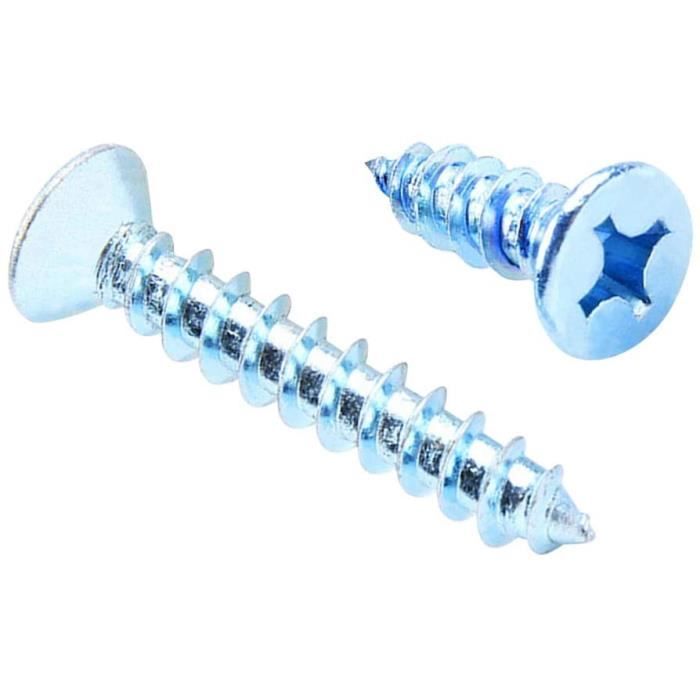 Matériel Vis Autotaraudeuses - Zinc Cruciforme Tête Fraisée Vis à Bois ...