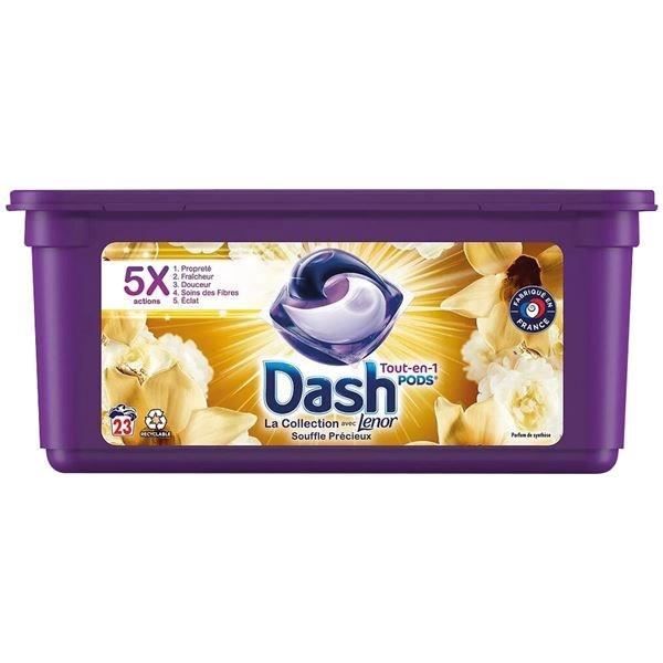 DASH Lessive pods souffle précieux x23 - Cdiscount Electroménager