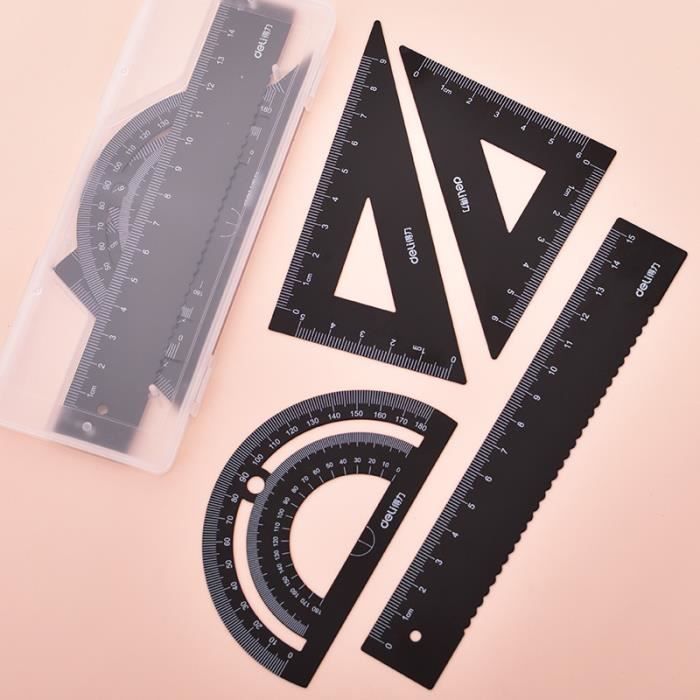 Regle - equerre,règle en métal,ensemble de papeterie pour étudiants ...