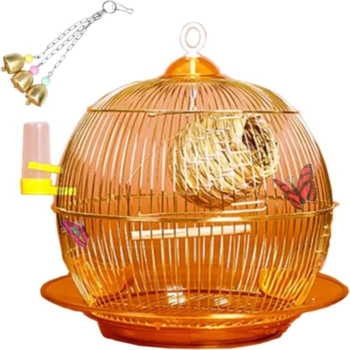 Cage À Oiseaux,Cage À Oiseaux Métal Petite Cage Large Attrape-Graine ...
