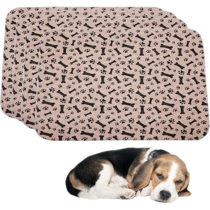 Lot De 4 Tapis Propreté Lavables Pour Chien Et Chiot, Réutilisables ...