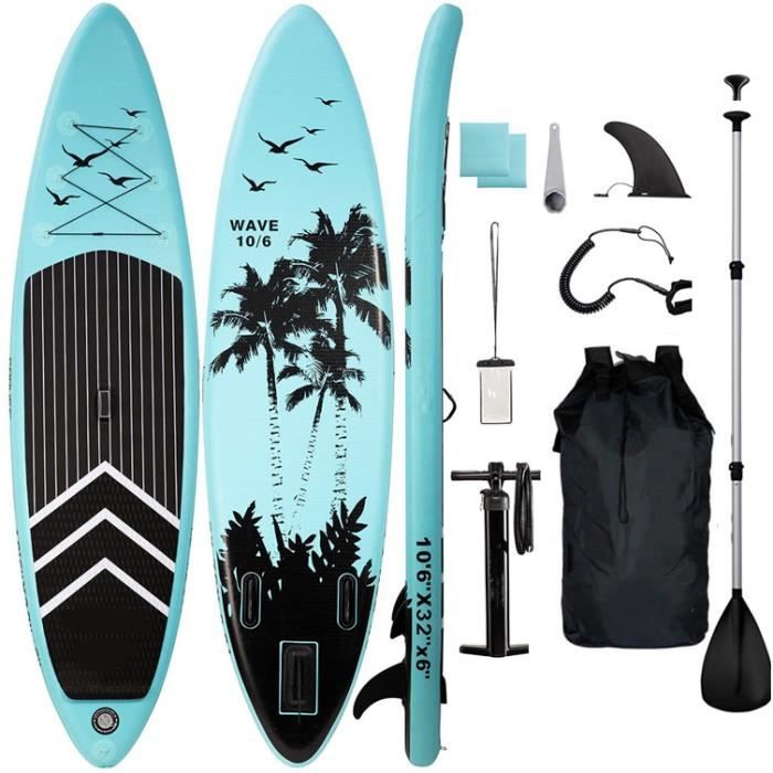 Stand up Paddle Gonflable DAMILY® 320x81x15cm - Vert - Accessoires ...